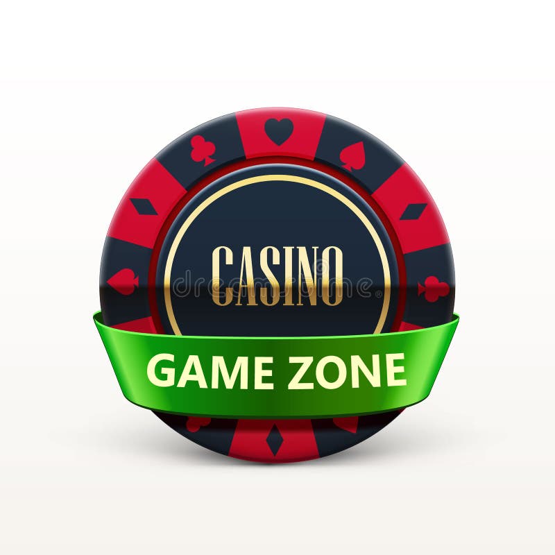 Casino Chip with Ribbon and Place for Text on White Stock Vector ...