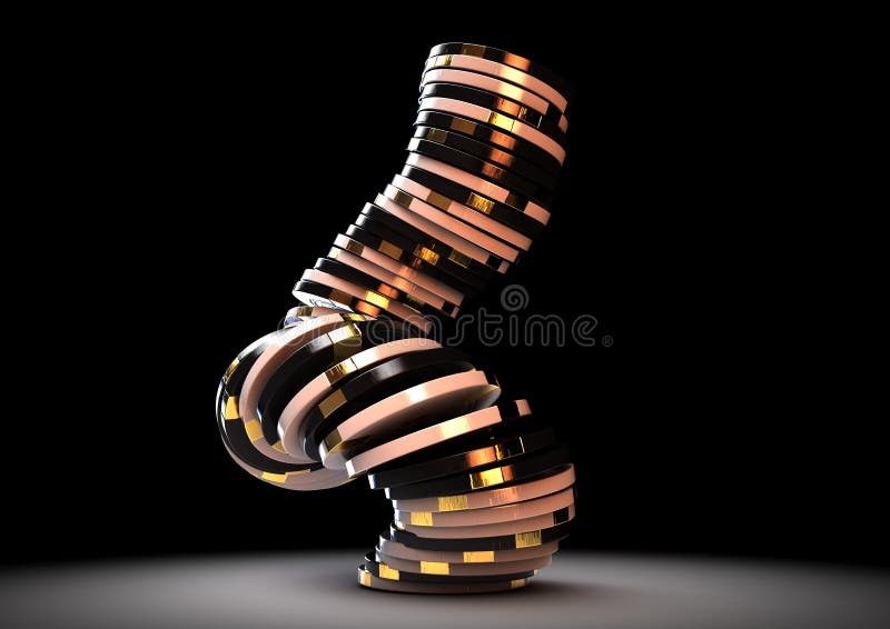 Casino Chips Falling Stack stock illustration. Illustration of render ...