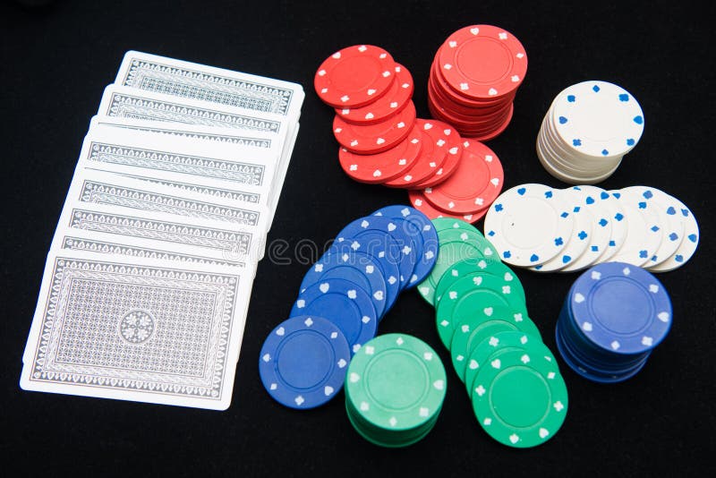 Casino Chips for Play in Card Game Stock Photo - Image of betting ...
