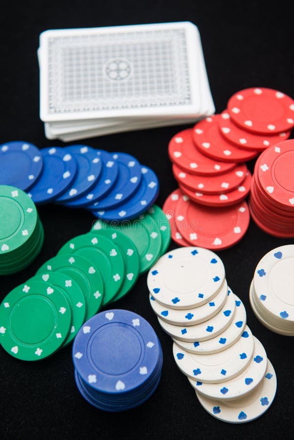 Casino Chips for Play in Card Game Stock Image - Image of coin, casino ...