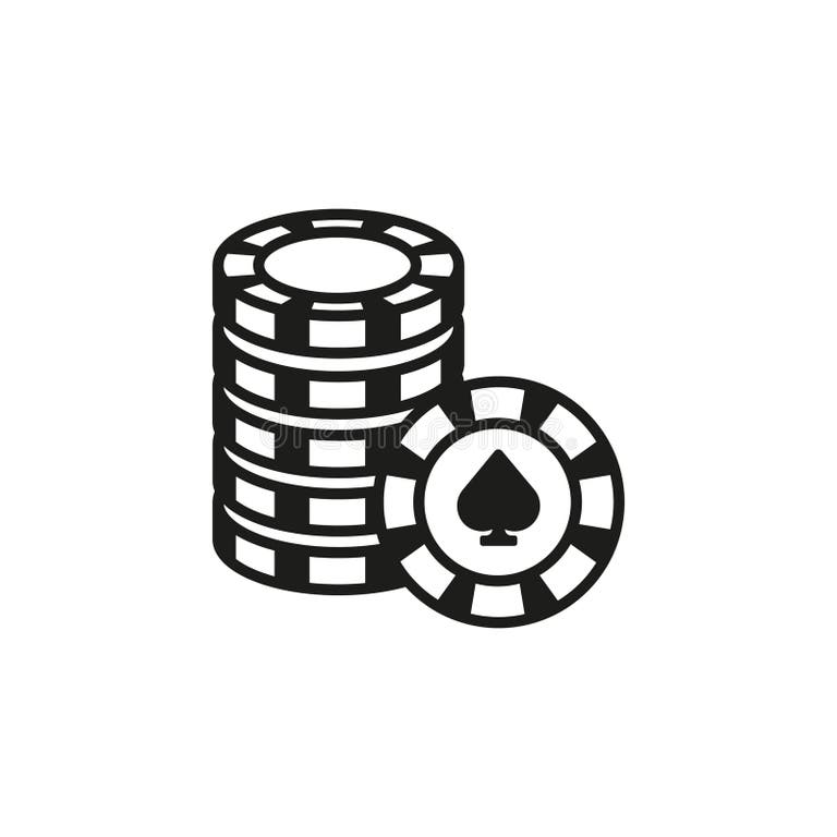 Casino Chips Stack Icon stock vector. Illustration of spade - 380260966