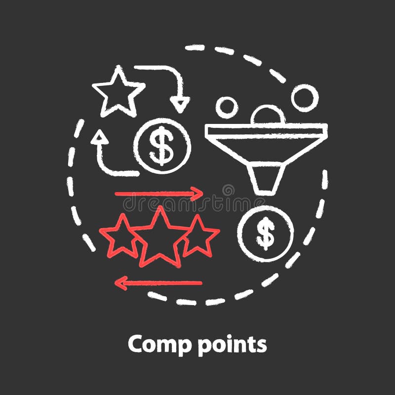 Casino Comp Points Concept Icon. Redeem Points and Bonuses Idea Thin ...