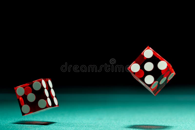 Casino Craps dice close up stock image. Image of game - 186524417