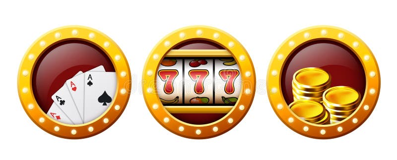 Casino 3d Clipart. Design Elements for a Casino. Casino Element in Gold ...