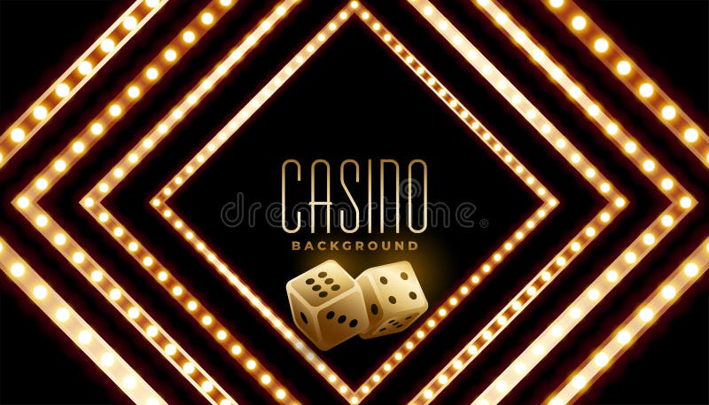 Casino 3d Poker Dice Dark Banner with Glowing Light Effect Stock Vector ...
