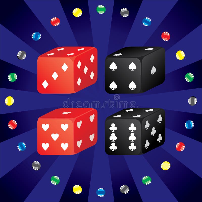 Casino dice stock vector. Illustration of chip, luck - 10833075