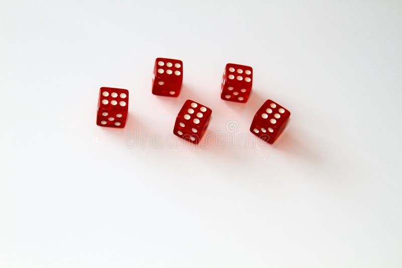 Casino Dice Isolated on White. Set Stock Photo - Image of leisure, dots ...