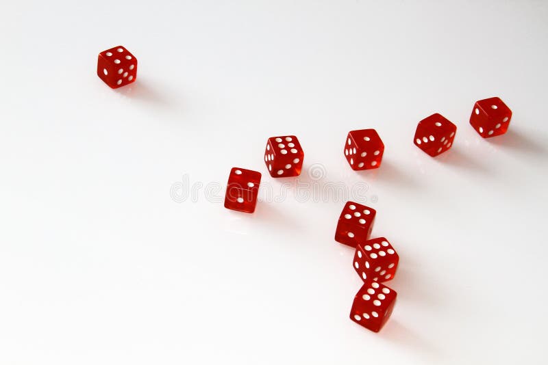 Casino Dice Isolated on White. Set Stock Photo - Image of betting ...