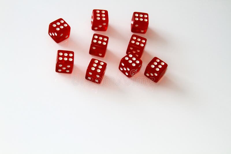 Casino Dice Isolated on White. Set Stock Image - Image of four, dice ...