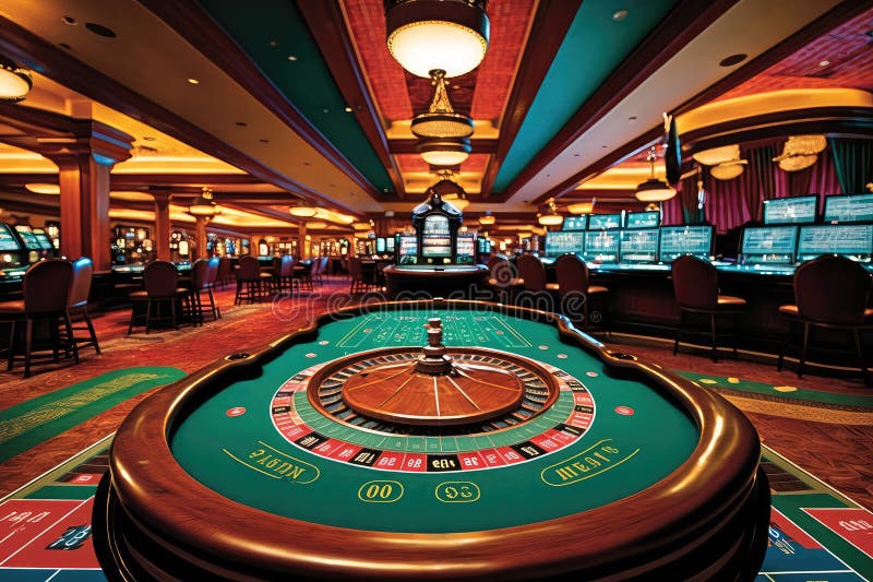 Casino Floor, with View of the Casino Games and Tables, for a Close-up ...