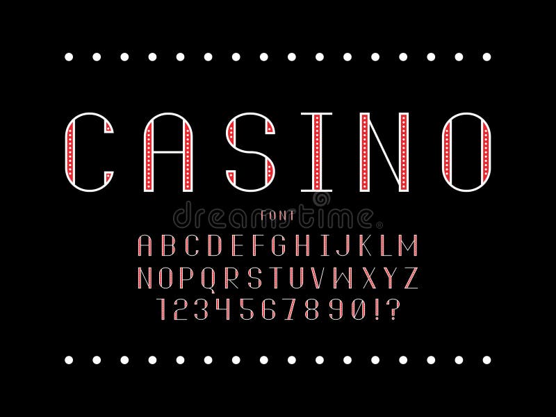 Casino Font. Vector Alphabet Stock Vector - Illustration of cool ...