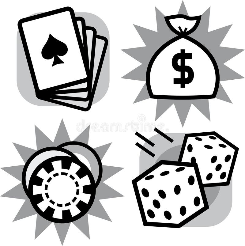 Casino Gambling Items (Vector) Stock Vector - Illustration of clipart ...