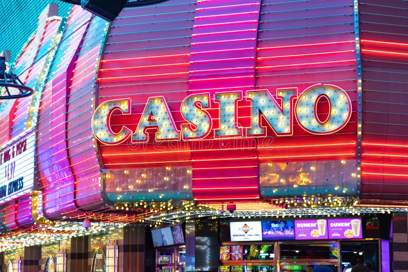 Casino Neon Sign editorial stock photo. Image of nevada - 272433808