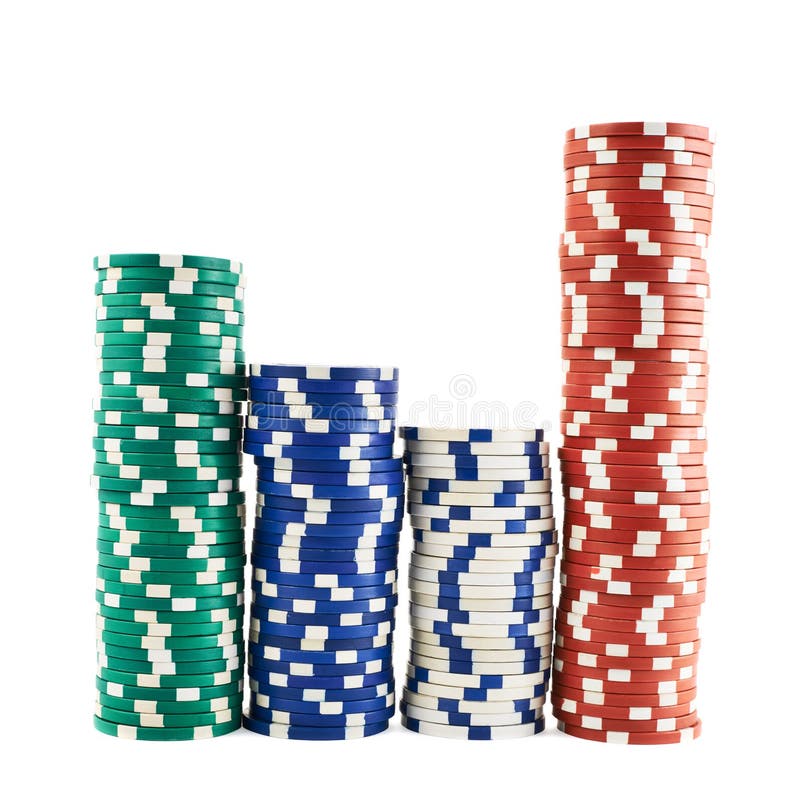 3 Stacks of Casino Chips stock photo. Image of internet - 1521452