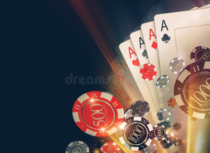 Casino Poker Chips Backdrop Stock Illustration - Illustration of chance ...