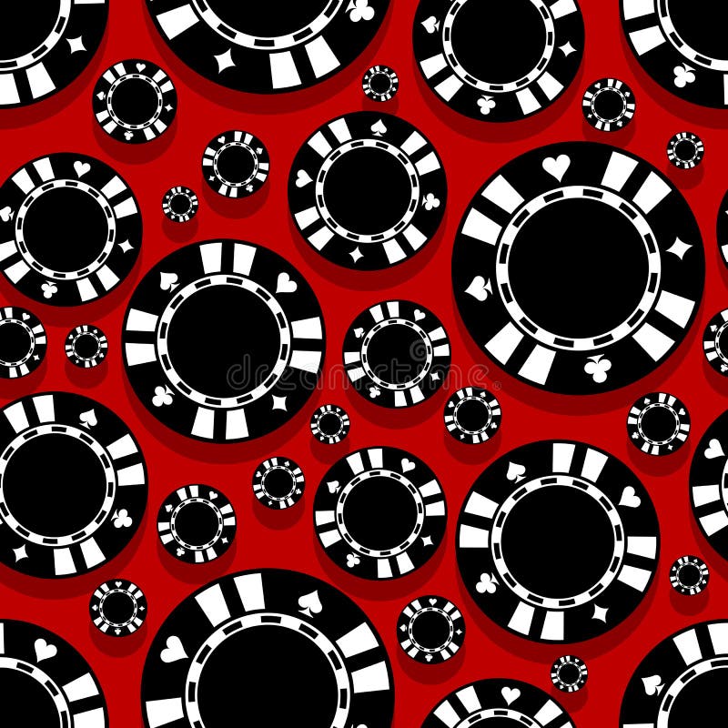 Casino Poker Chips Icon Seamless Pattern. Stock Vector - Illustration ...