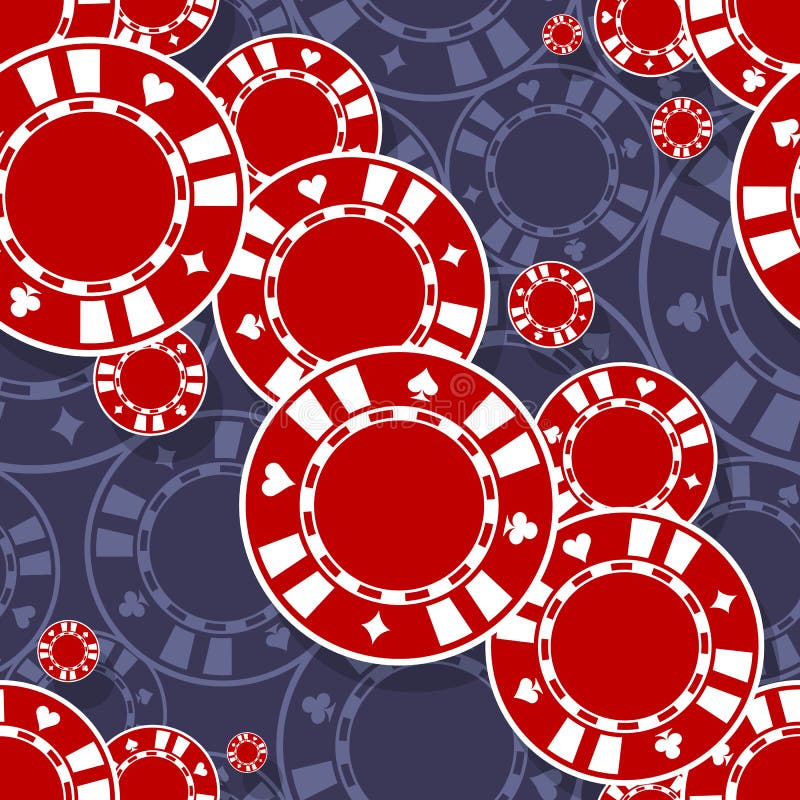 Casino Poker Chips Icon Seamless Pattern. Stock Vector - Illustration ...