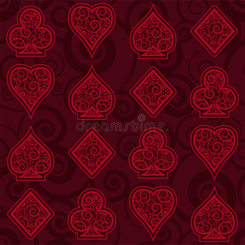 Poker Seamless Wallpaper, Vector Stock Vector - Illustration of pattern ...