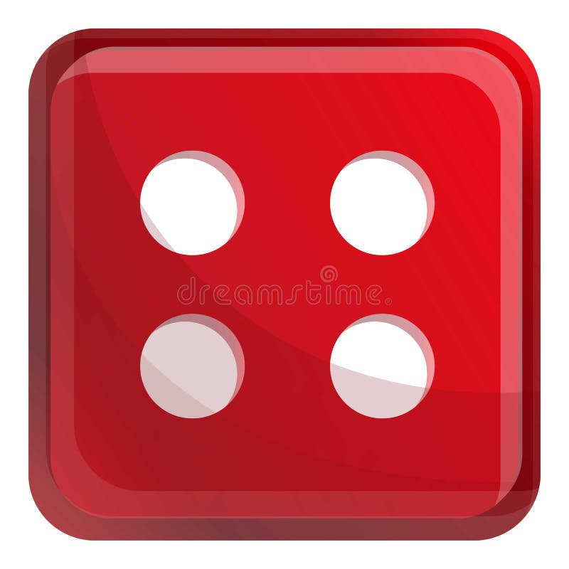 Casino Red Dice Icon, Cartoon Style Stock Vector - Illustration of ...