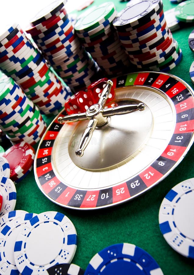 Casino - Roulette & Chips Stock Photo - Image of indoors, table: 4696644