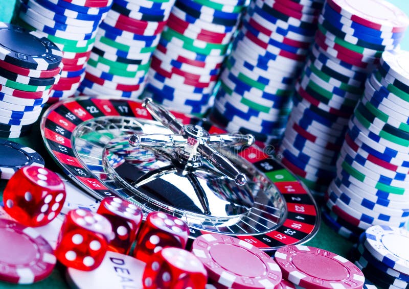 Casino - Roulette & Chips Stock Image - Image of round, shot: 4696689