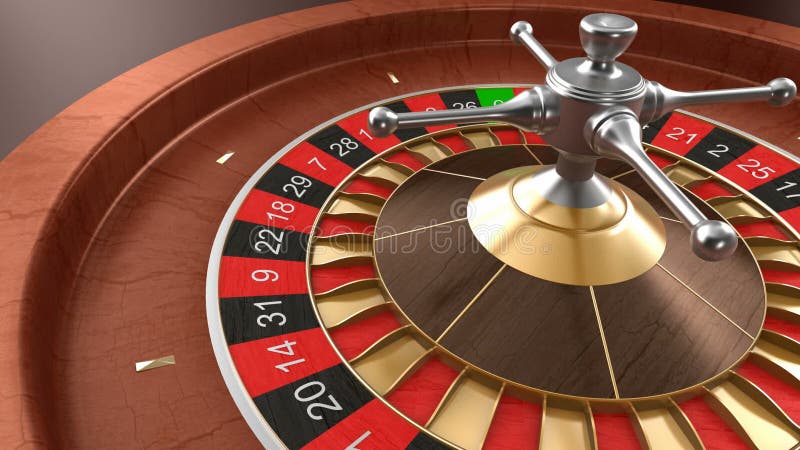 Casino Roulette Wheel - Lucky Number 7 Red Seven Red Stock Footage ...