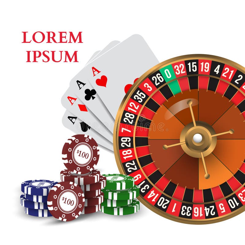Casino Roulette Playing Cards Chips. Vector Stock Vector - Illustration ...