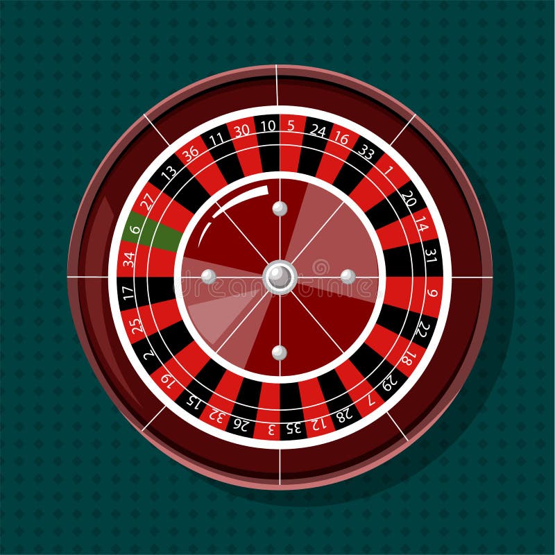 Casino Roulette Wheel from Top View. Vectors Stock Vector ...