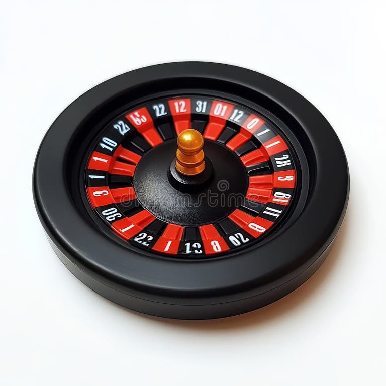 Casino Roulette Wheel on White Background. 3d Render Stock Illustration ...