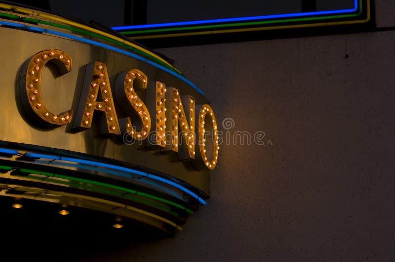 Casino sign stock photo. Image of casino, equipment, night - 3282354