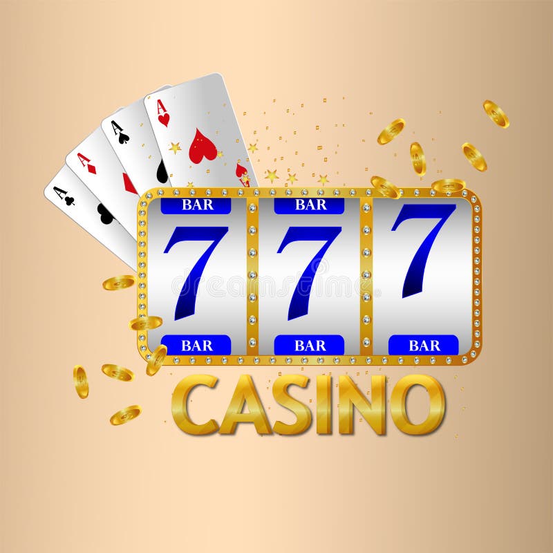 Casino Slot with Cards Chips and Playing Card Stock Illustration ...