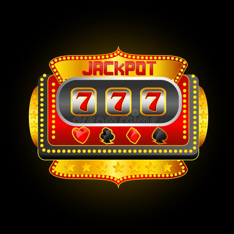 Slot Machine on Shiny Background Stock Vector - Illustration of blue ...