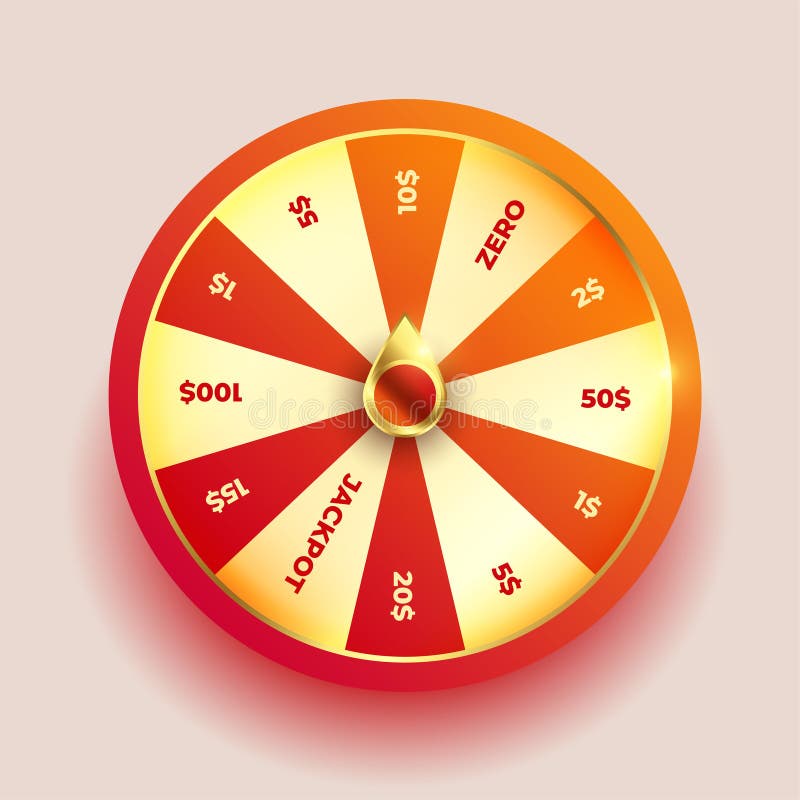 Casino Themed Fortune Wheel Background Play and Win Prize Stock Vector ...