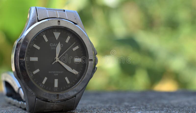 Casio Analogue Watch with Natural Background. Luxury Watch Isolated ...