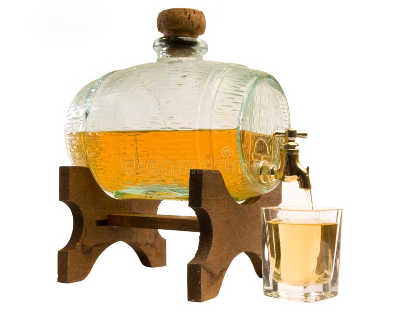 Cask of liquor stock photo. Image of versare, fish, wood - 19163428