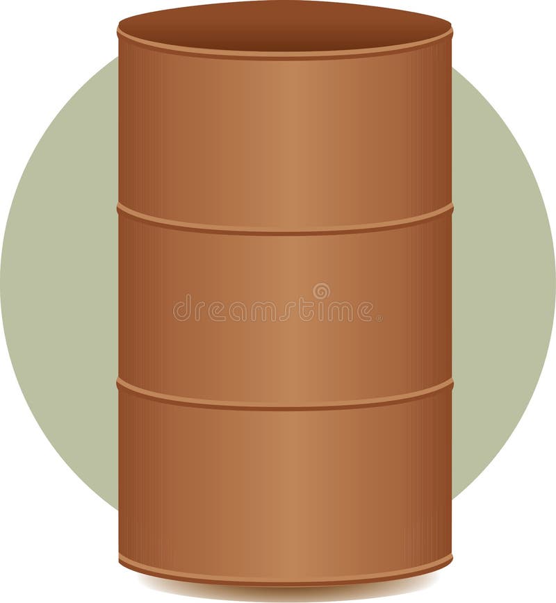 Cask or Metal Barrel Container Illustration Stock Illustration ...