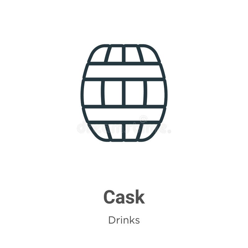 Cask Outline Vector Icon. Thin Line Black Cask Icon, Flat Vector Simple ...