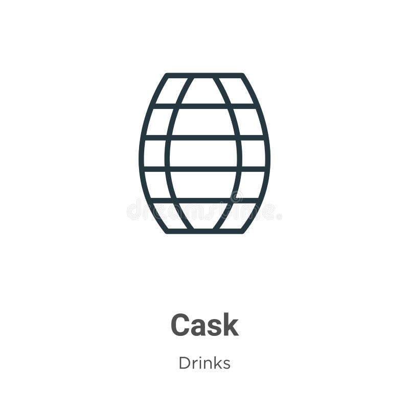 Cask Icon in Filled, Thin Line, Outline and Stroke Style. Vector Illustration of Two Colored and ...