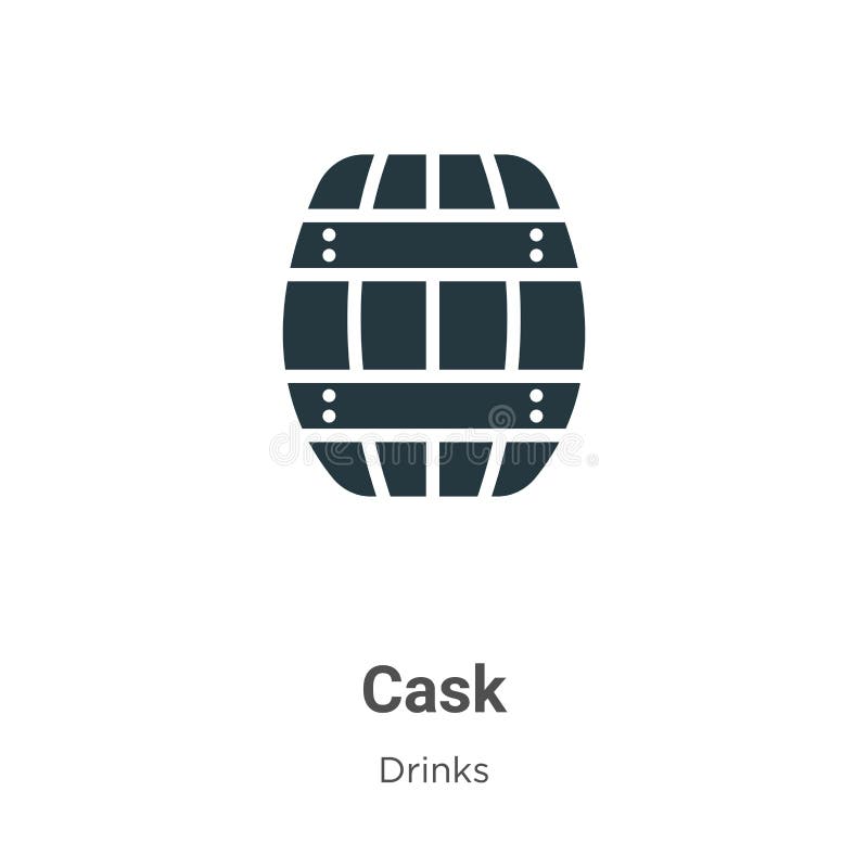 Cask Vector Icon on White Background. Flat Vector Cask Icon Symbol Sign ...