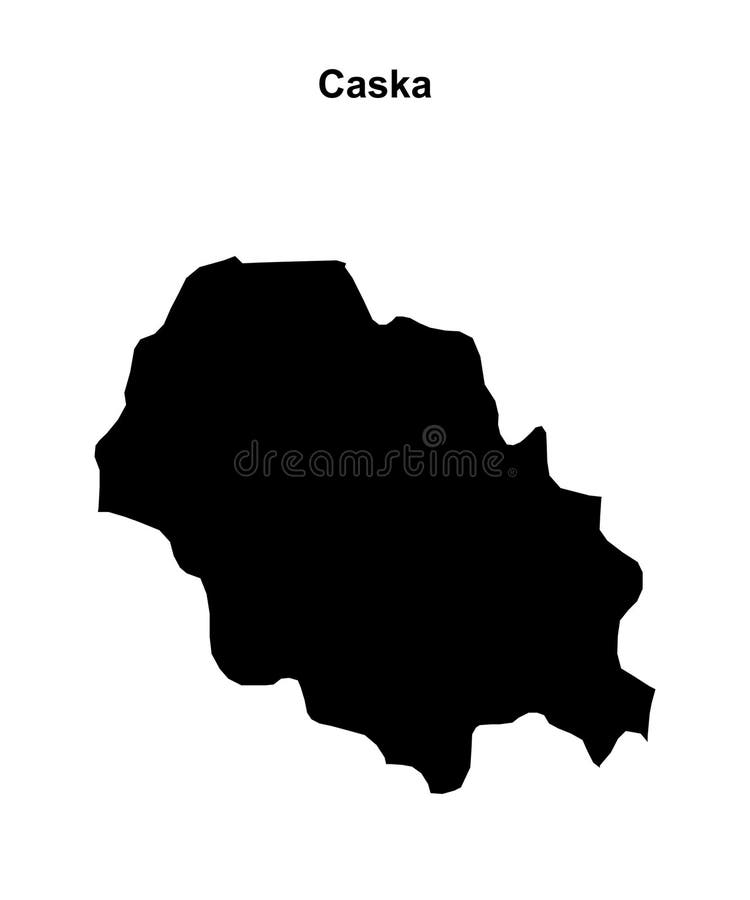 Caska outline map stock vector. Illustration of blank - 360607186