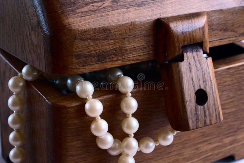Casket with pearl beads stock image. Image of rich, love - 4132061