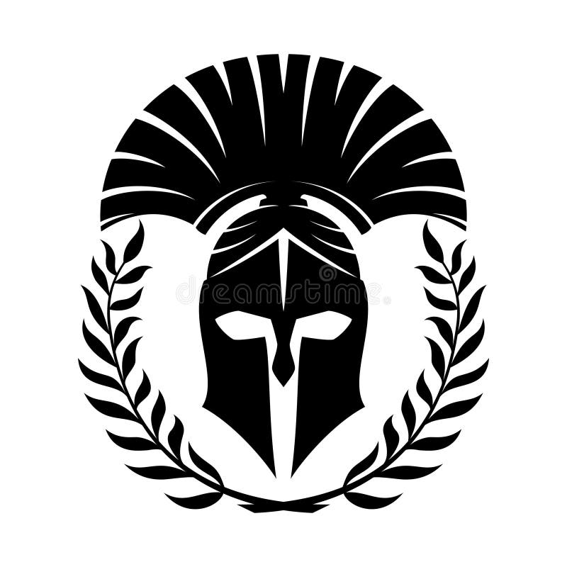 Signe spartiate de casque illustration de vecteur. Illustration du ...