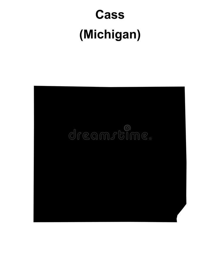 Cass outline map stock vector. Illustration of area - 361607022