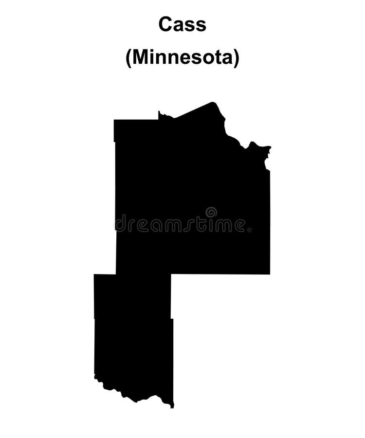 Cass outline map stock vector. Illustration of silhouette - 361609918