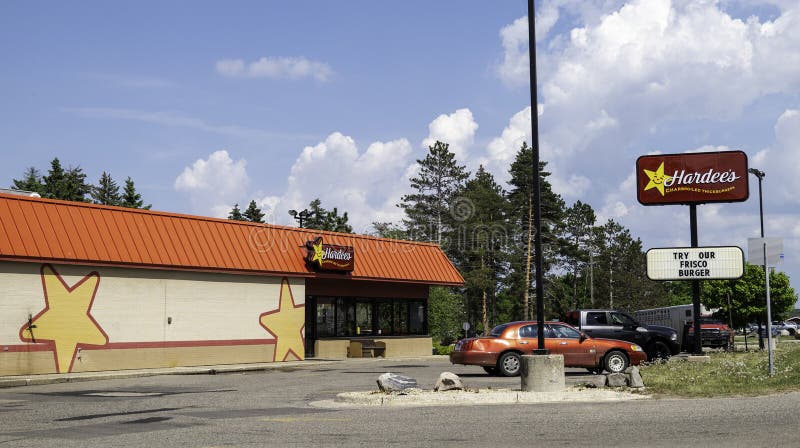 WALKER, MN - 3 JUN 2023: Hardees Restaurant Building Editorial ...
