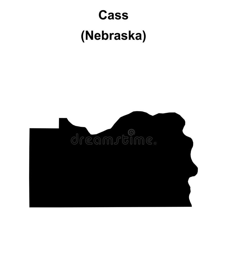 Cass outline map stock vector. Illustration of nebraska - 361725363