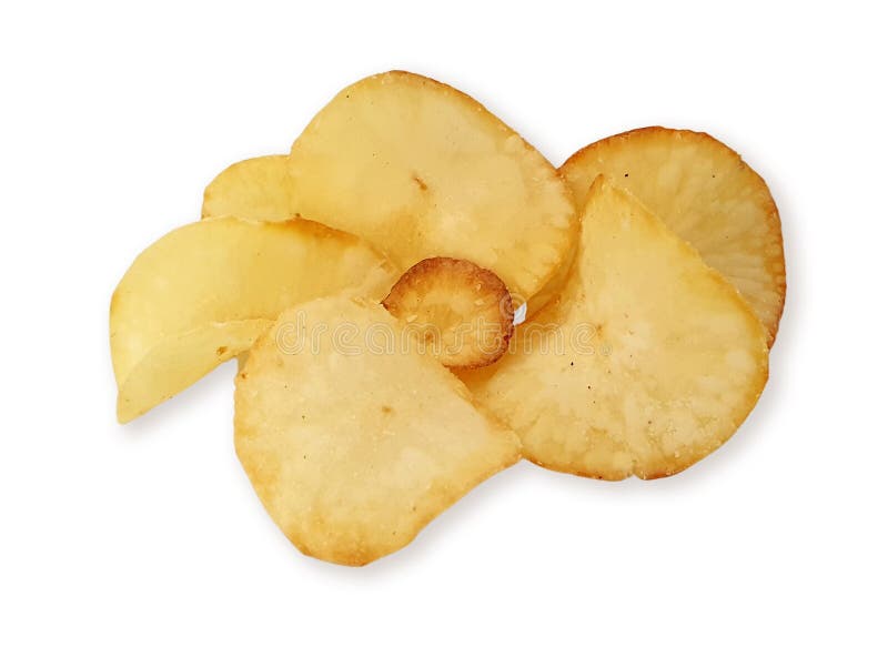 Group of Cassava Chips or Keripik Singkong Isolated on White Background ...