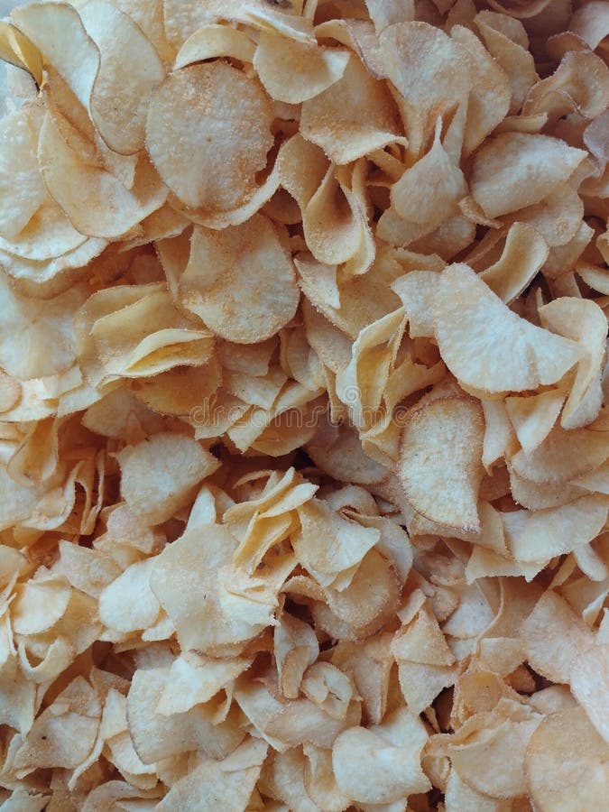 Cassava Chips with Spicy and Sweet Powder Stock Photo - Image of powder ...
