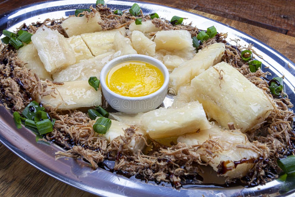 Cassava Cooked Bottle Butter Stock Image - Image of closeup, cuisine ...