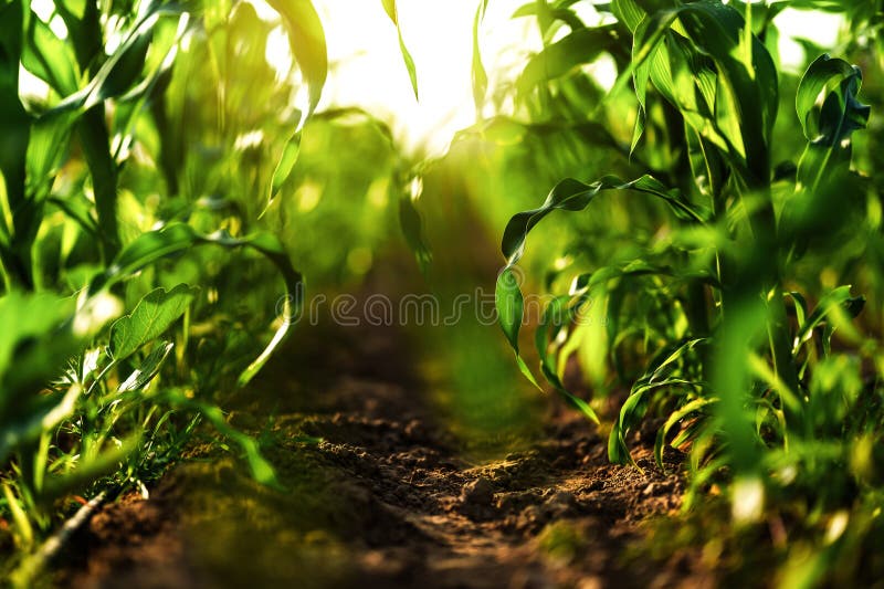 Cassava Trees in the Farm. Agriculture, Flour Industry Stock Photo ...